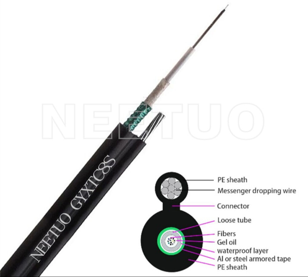 Fiber Optic Cable Aerial Figure 8 Cable Gyxtc8s Twisted Steel Wire Figure 8 Uni-tube Self ...