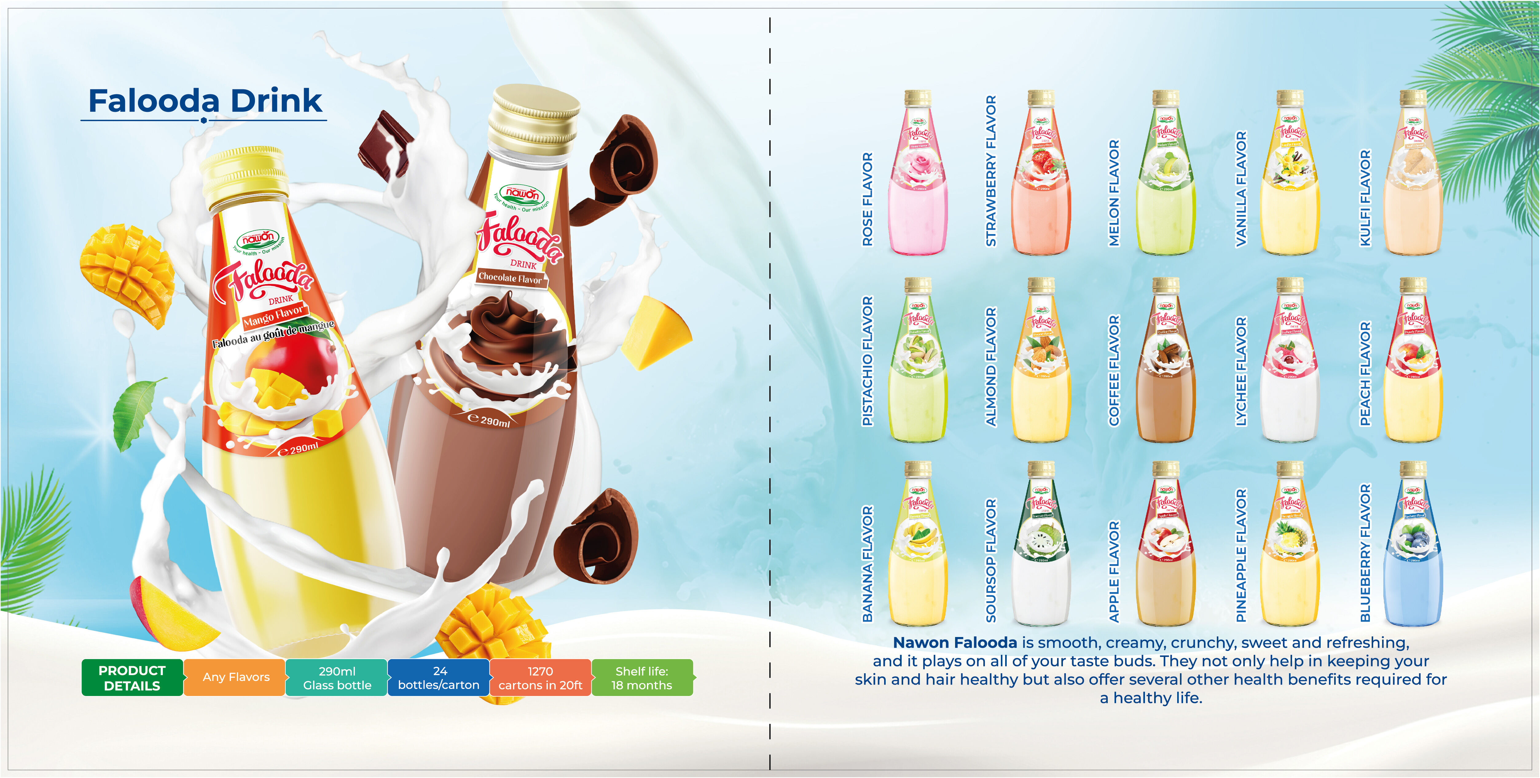 Oem/odm Falooda With Apple Flavor 290ml Glass Bottle Halal Soft Drink ...
