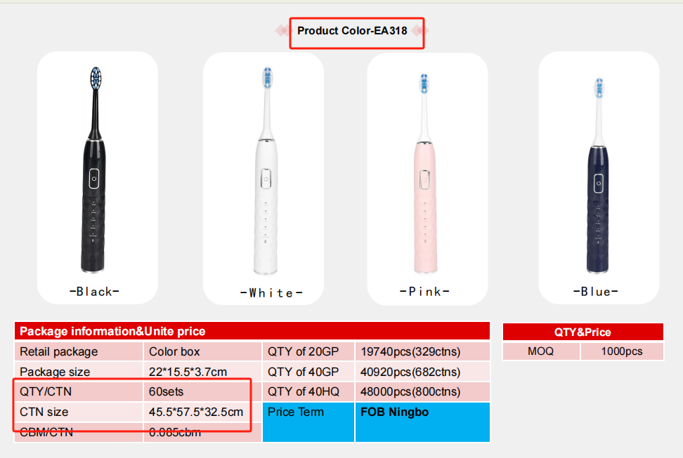 Hot Sale Cheap Automatic Sonic Toothbrush Smart Positioning ...