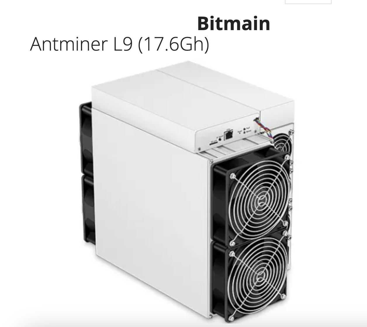 Model Antminer L9 (17.6gh) From Bitmain Mining Scrypt Algorithm With A ...