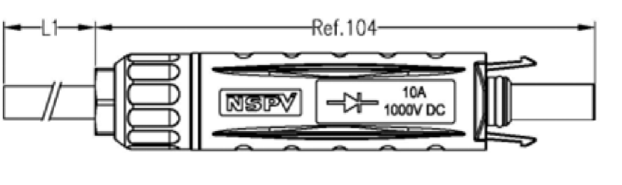 10a Solar Blocking Diode Connector 1000vdc Ip67 Protection Degree Mc4 ...
