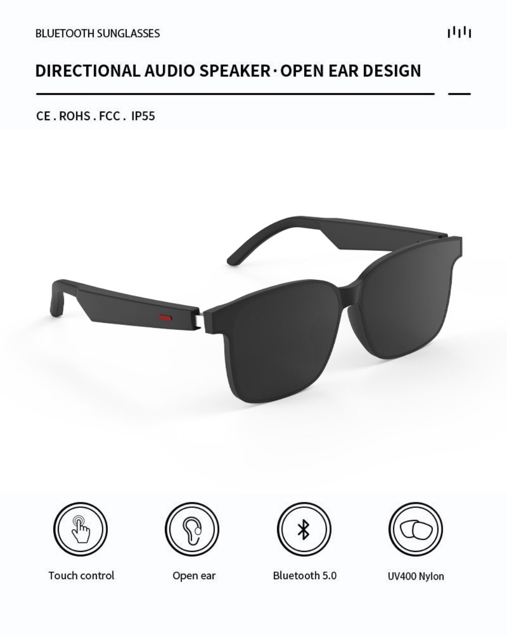 2024 New Technology G09a Smart Sunglasses Wireless Bluetooth Glasses ...