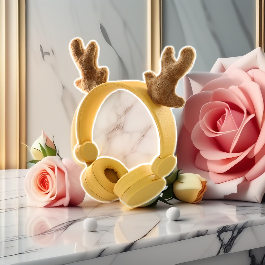 Deer Wired Headphone For Kids 85db Volume Limiting Children Magnetic ...