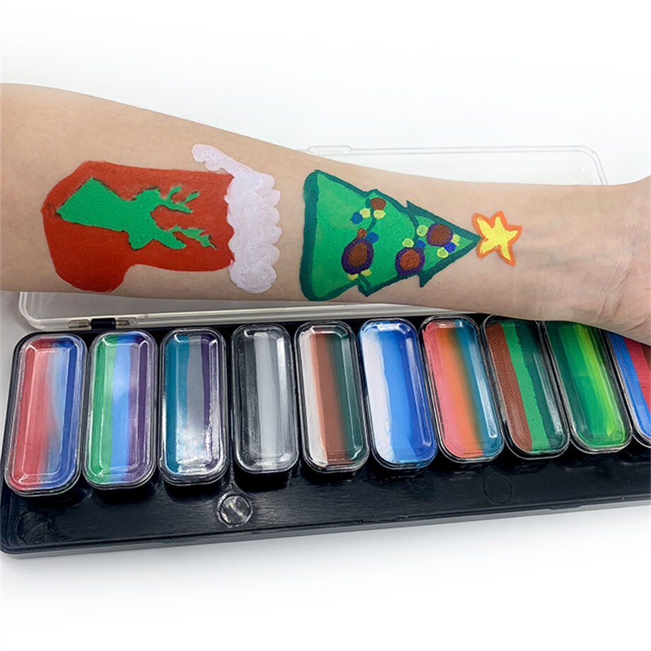 Professional Rainbow Country Flag Face Paints Water-based Split Cake ...