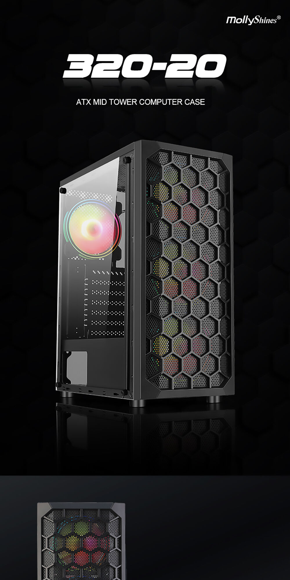 New Arrivals Rgb Fans Gamer Pc Case Atx Gaming Computer Case Tempered ...