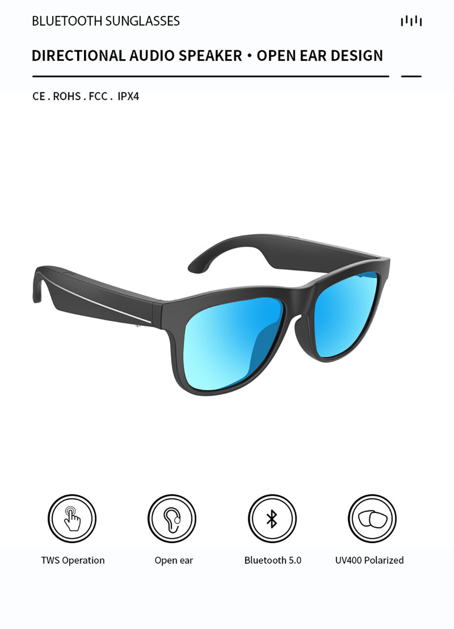 Oem Odm Gs11 Wireless Bluetooth Eyeglasses Music Smart Sunglasses With ...