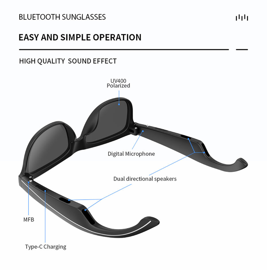 Oem Odm Gs11 Wireless Bluetooth Eyeglasses Music Smart Sunglasses With ...
