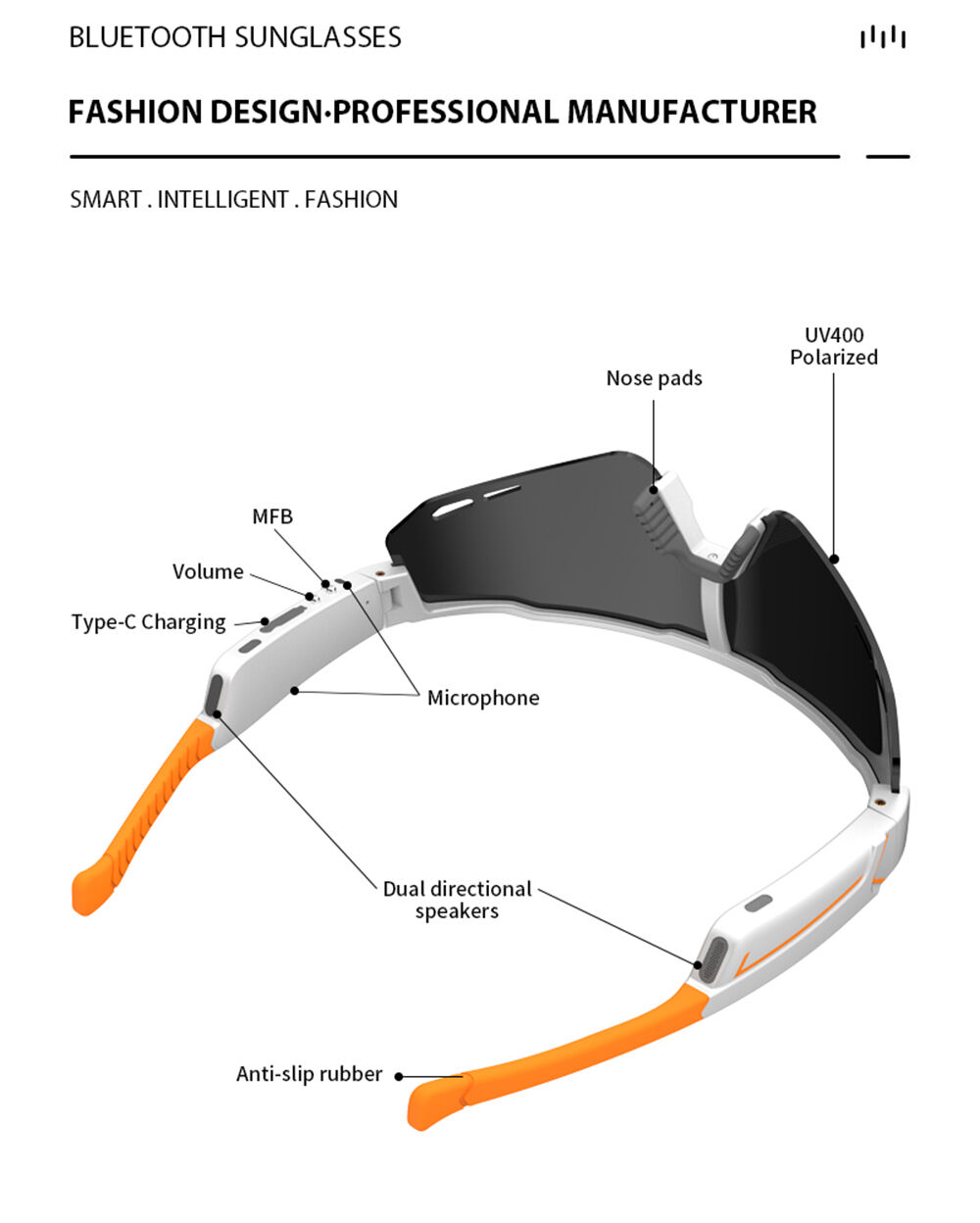 Supplier K18 Wireless Bluetooth Smart Sunglasses Audio Music Eyeglasses ...