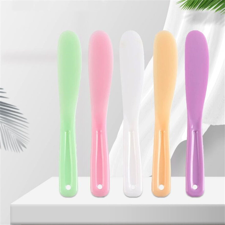 Large Plastic Cosmetic Mask Mixing Spoon Silicone Spatulas Facial Cream ...