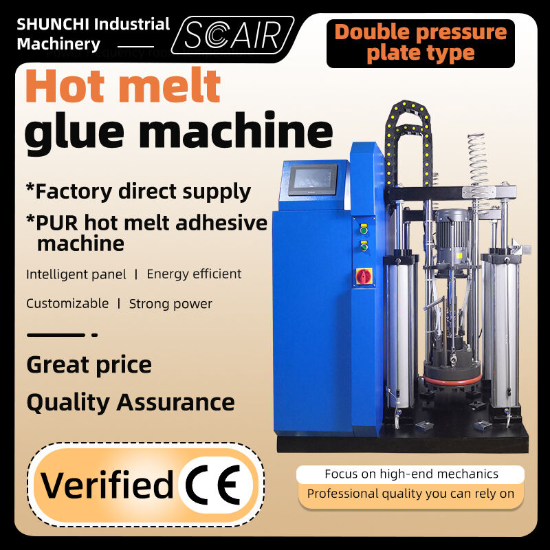 Single Pressure Plate Type Hot Melt Adhesive Machine With Hot Melt Glue ...