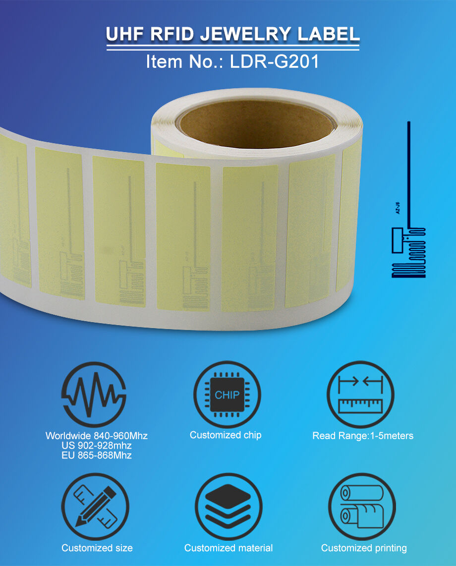 Wholesale Custom Waterproof Passive Label Uhf Rfid Jewelry Sticker Tag ...