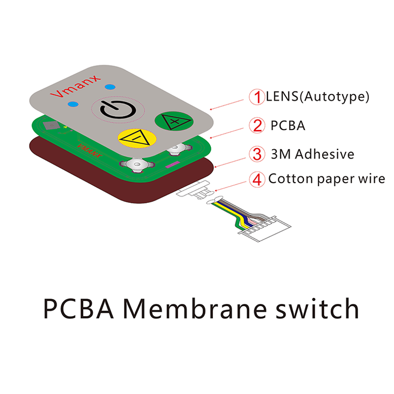 Custom Pcb Membrane Switches Connector Press Embossing Membrane ...