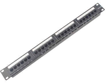 Cat5e Network Patch Panel,1u 19'',rj45 Jacks,cabling With Metal Bracket ...