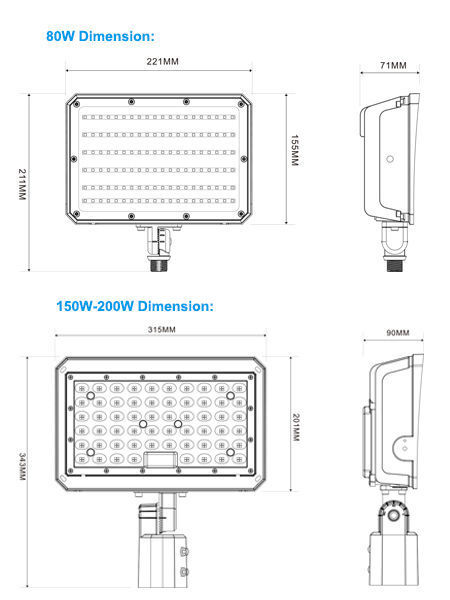 Ip65 Led Outdoor Flood Light With Photocell And Branket Mounting For ...
