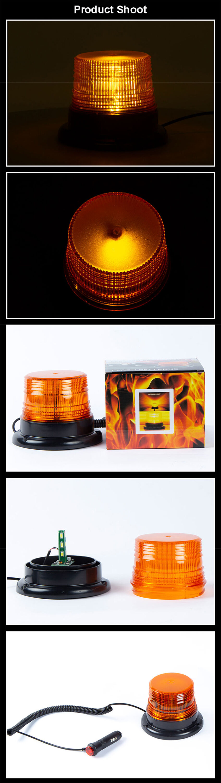12v -80v Led Emergency Warning Light Flashing Beacon Lamp With Strong ...