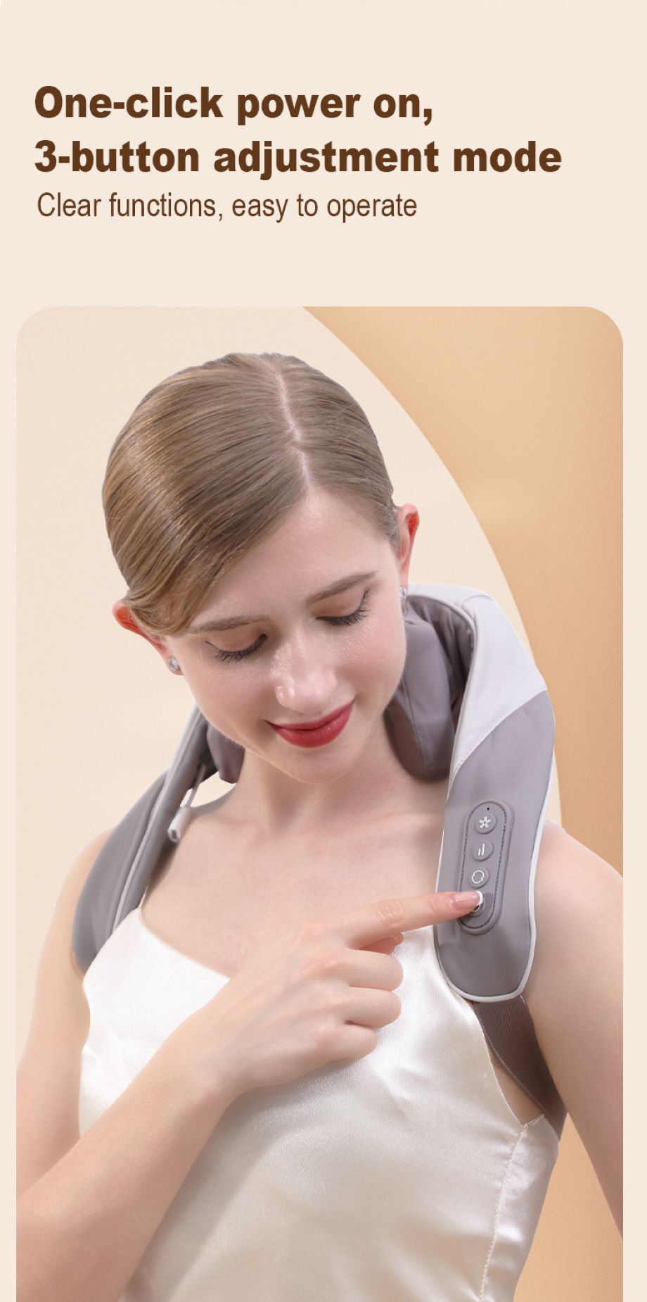 Rechargeable Cordless&portable Mini Neck Massage Smart Timing Control ...