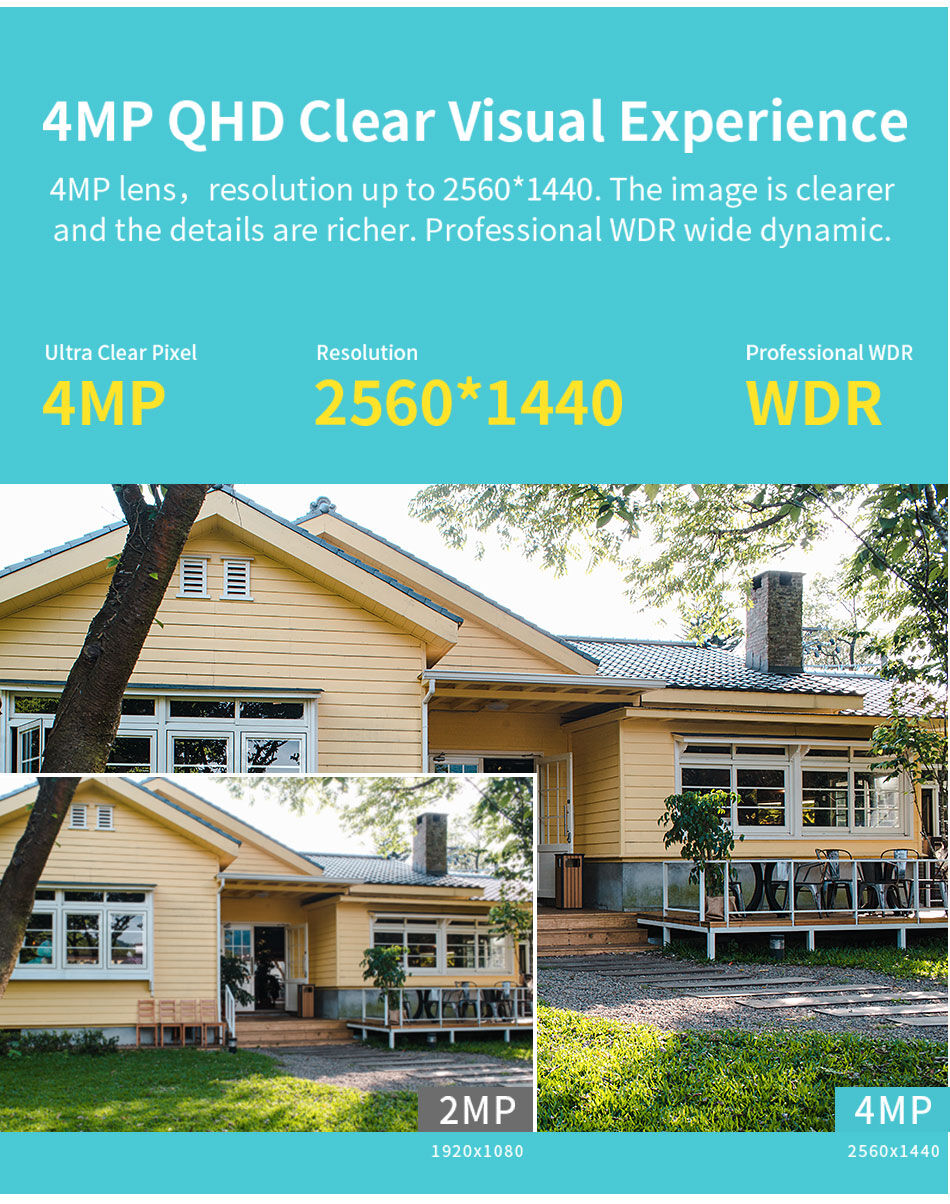 Full Color Hd Smart Wi-fi Outdoor Camera With Night Vision, Smart Home ...