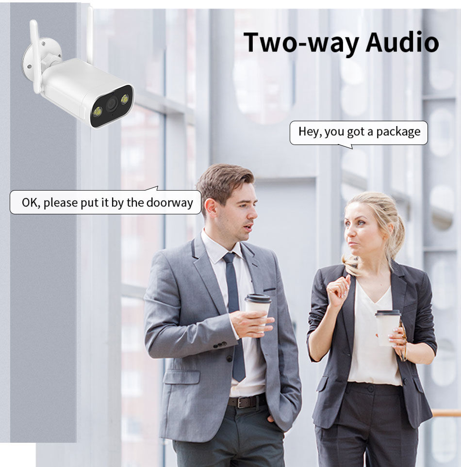 Full Color Hd Smart Wi-fi Outdoor Camera With Night Vision, Smart Home ...