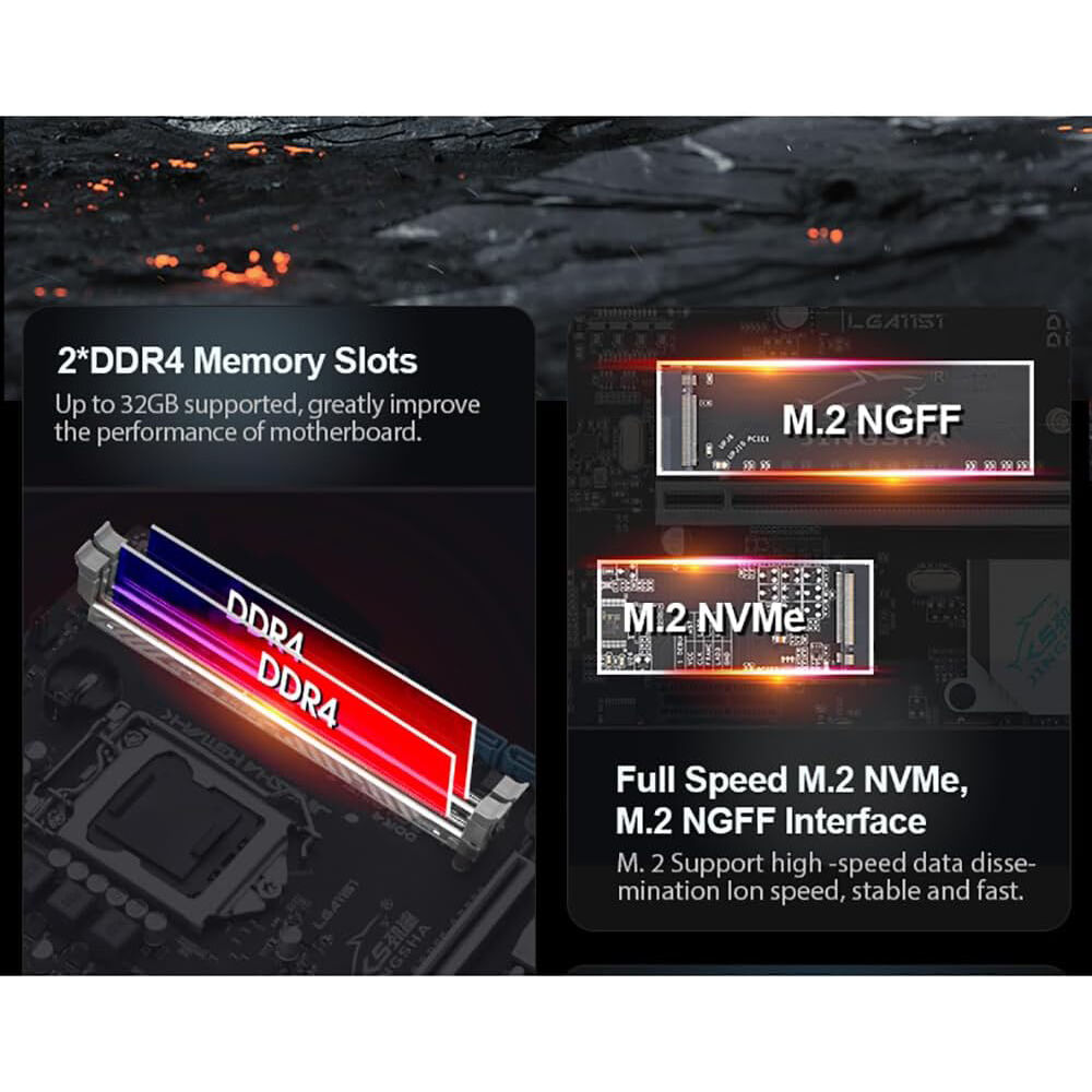 H311m-k Motherboard Screen Socket In-tel Lga1151 Gen 6/7/8/9 Cpu Sata 3. 0 Usb 3. 0 Ddr4 For M ...