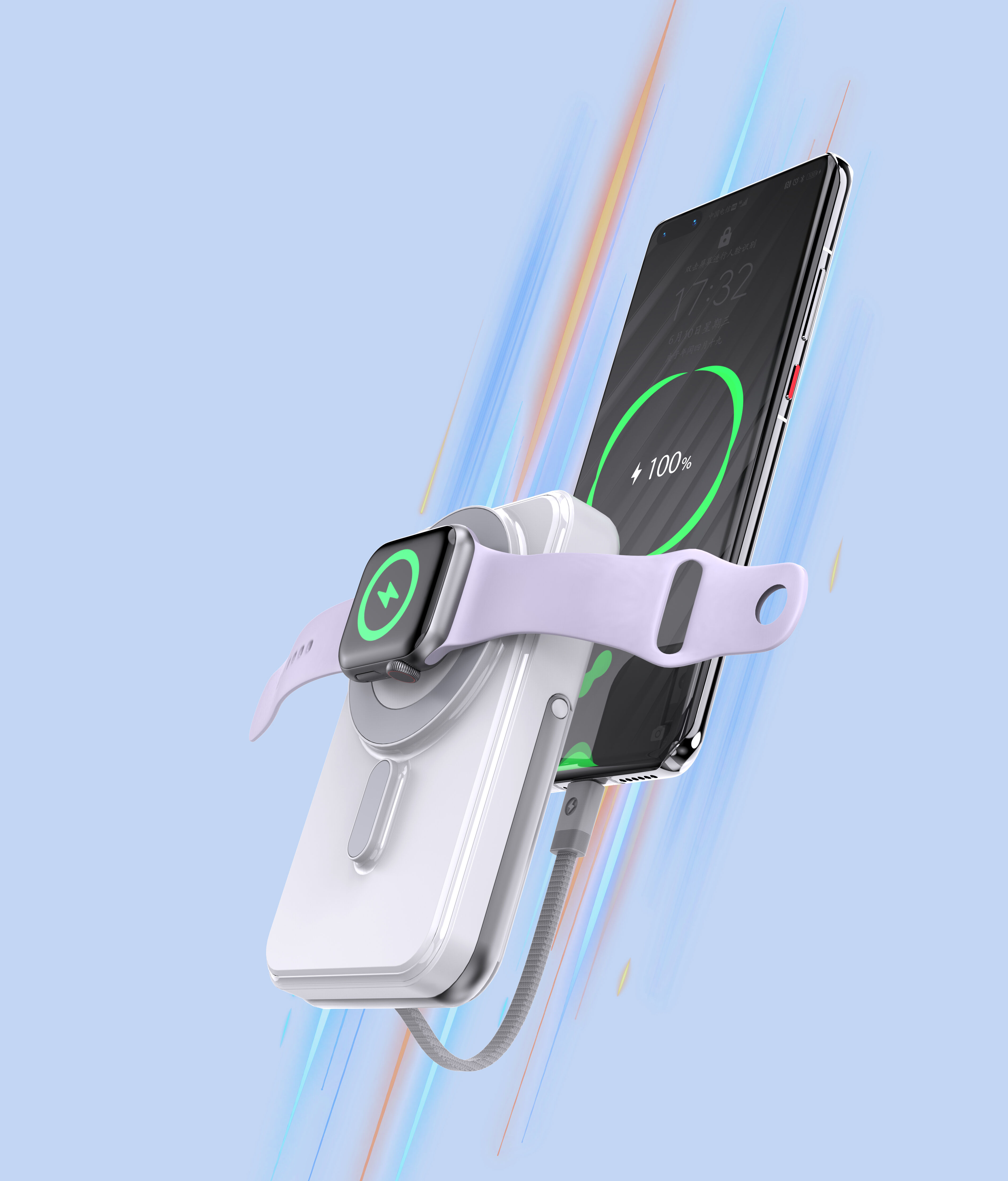 10000mah 3 In 1 22.5w Super Fast Charging Magnetic Wireless Power Bank ...