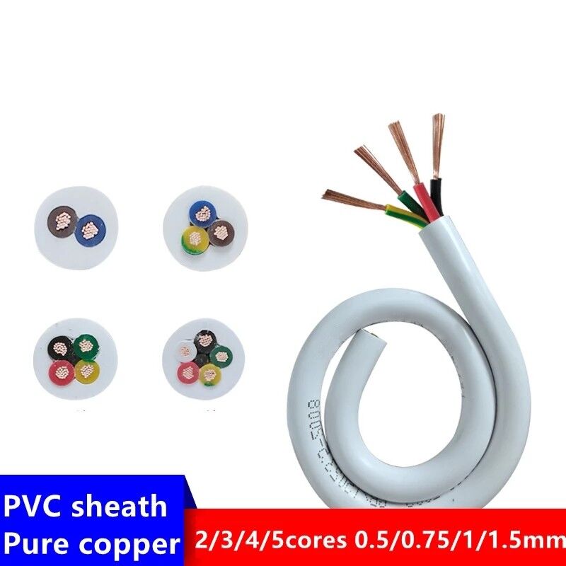 H05vv-f 3 Core 3183y Flexible Electrical And Mains Power Cable, 1.5 Mm2 ...