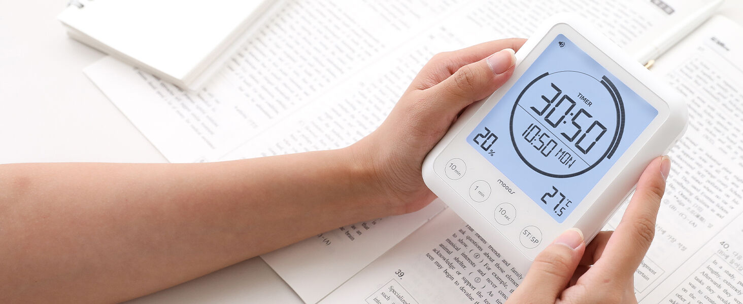 Mooas Visual Timer Clock, Digital Bathroom Shower Clock Waterproof ...