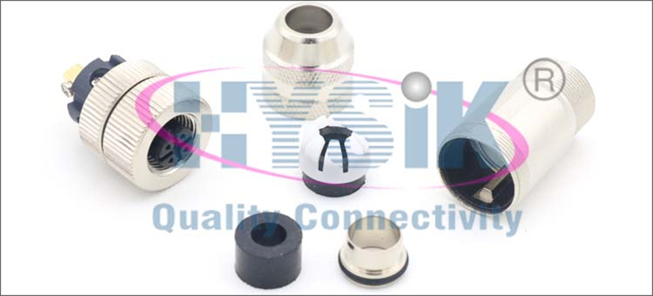 1200710081 M12 5 Pin Connector Female Circular Sensor Plug Shielded ...