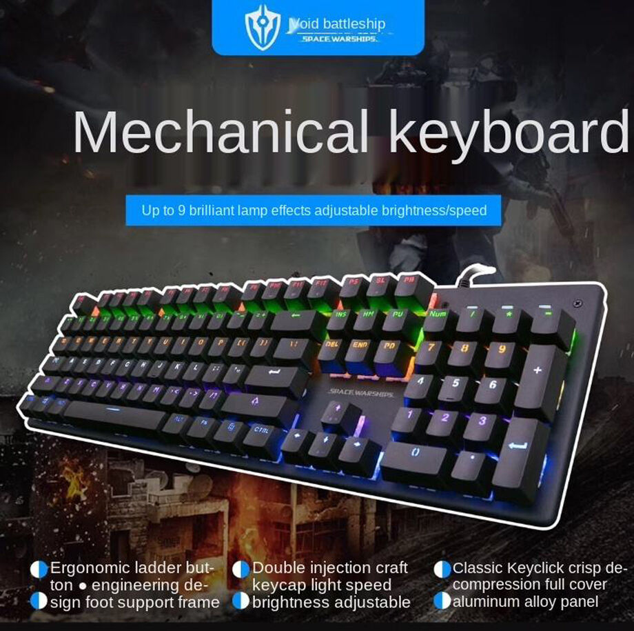 Mechanical Gaming Keyboards With Backlight 104 Keys Magnetic Adsorption ...