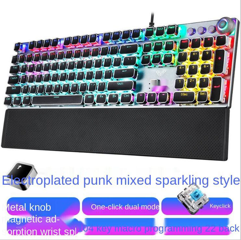 Mechanical Gaming Keyboards With Backlight 104 Keys Magnetic Adsorption ...