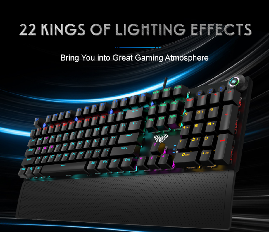 Mechanical Gaming Keyboards With Backlight 104 Keys Magnetic Adsorption ...