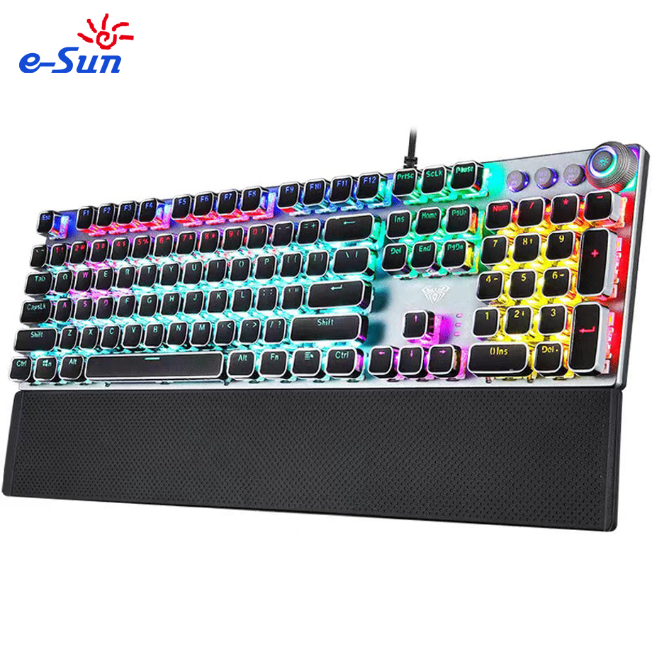 Mechanical Gaming Keyboards With Backlight 104 Keys Magnetic Adsorption ...