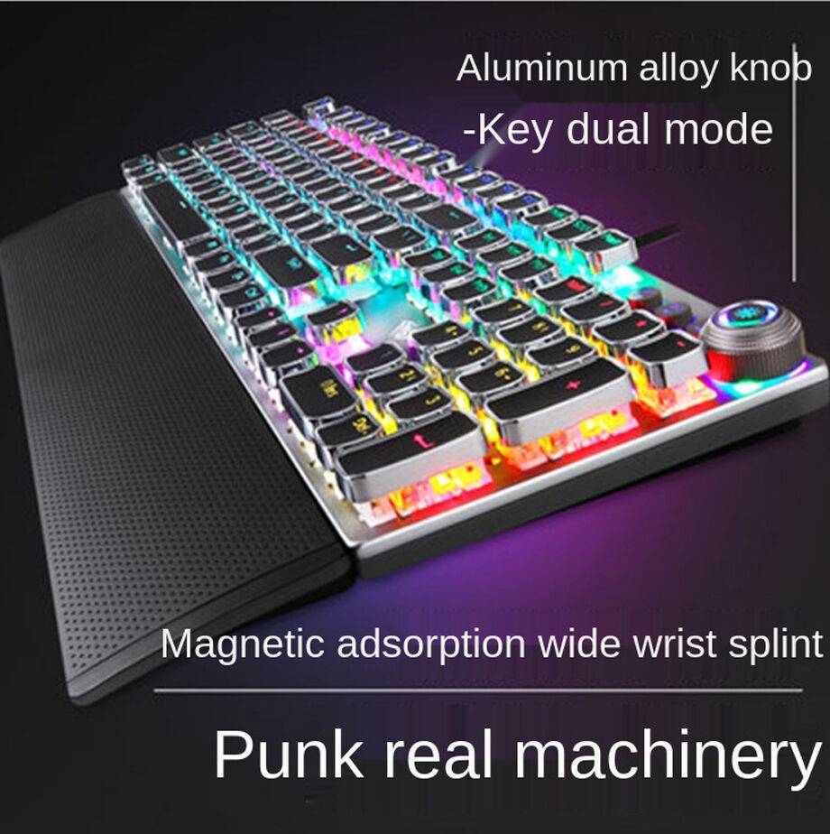 Mechanical Gaming Keyboards With Backlight 104 Keys Magnetic Adsorption ...