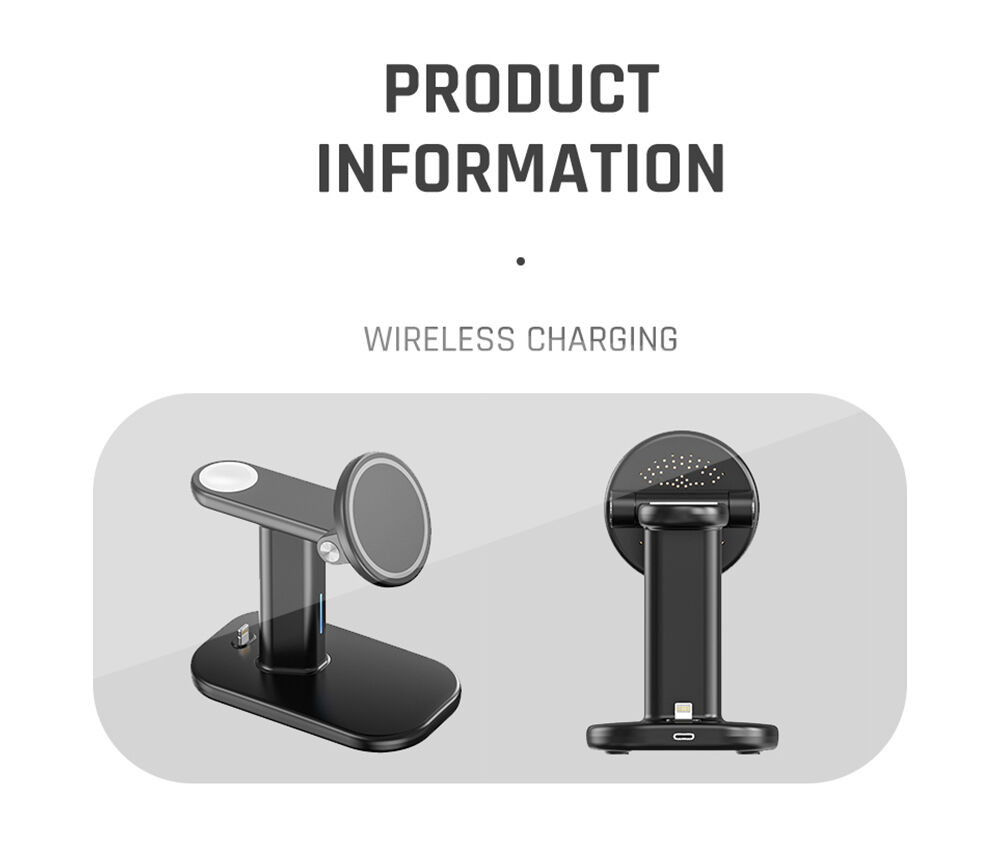 4 In1 Wireless Charging Station 15w Fast Wireless Charger Stand ...