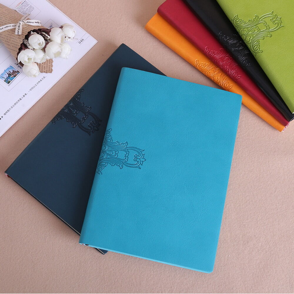 Custom Logo Pu Leather Softcover Notebook Journal Diary Notebook ...