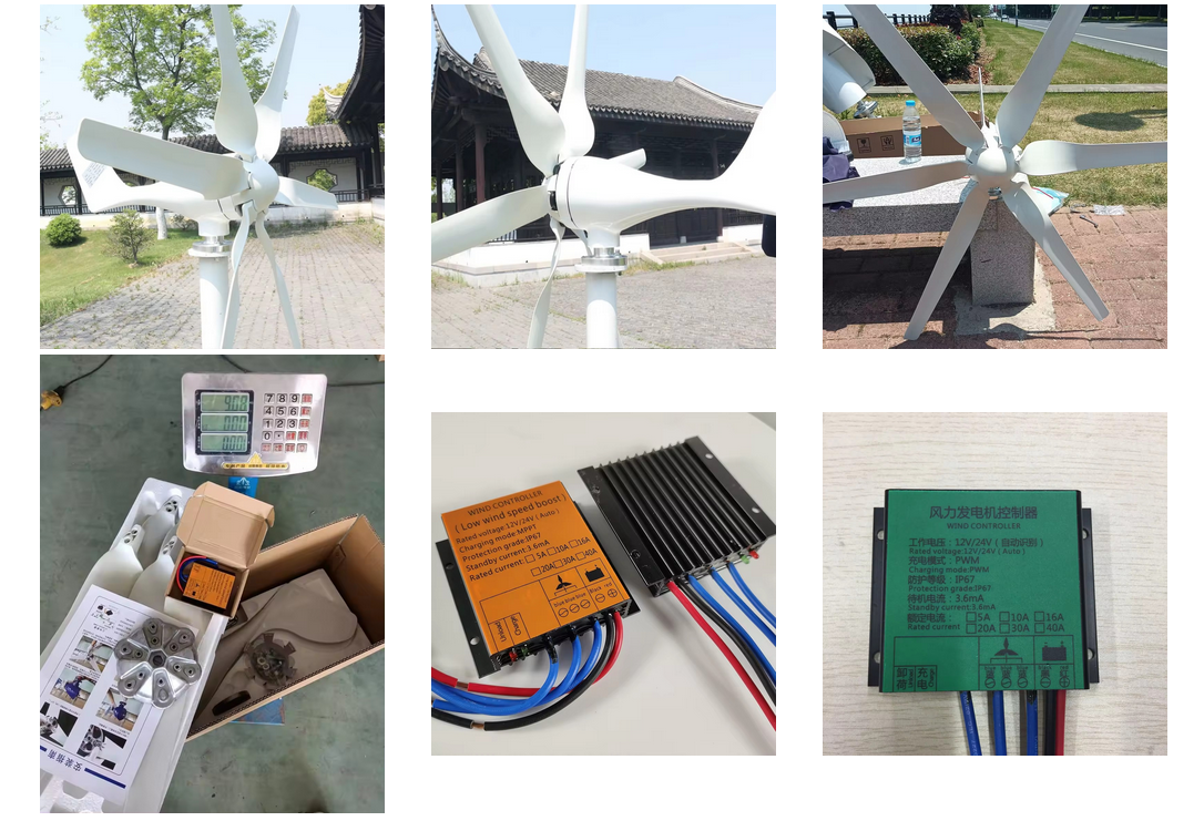 1kw 5kw 10kw Wind Power Turbine Generator 12v 24v Windmill With Three ...