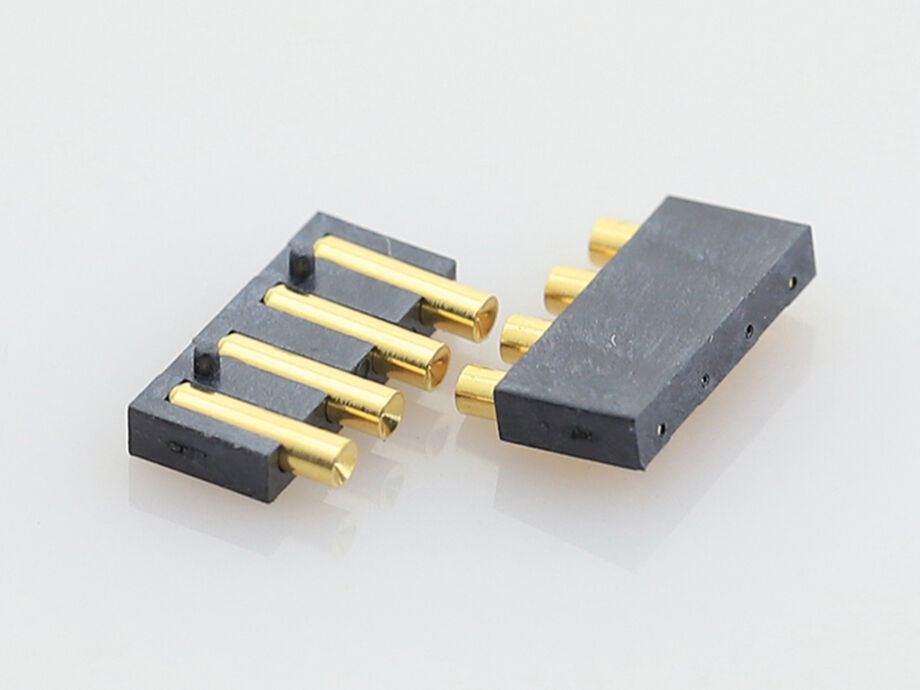 Homyet 2.54 Mm 4 Pin Battery Gold Plated Spring Loaded Smt Pogo Pins ...