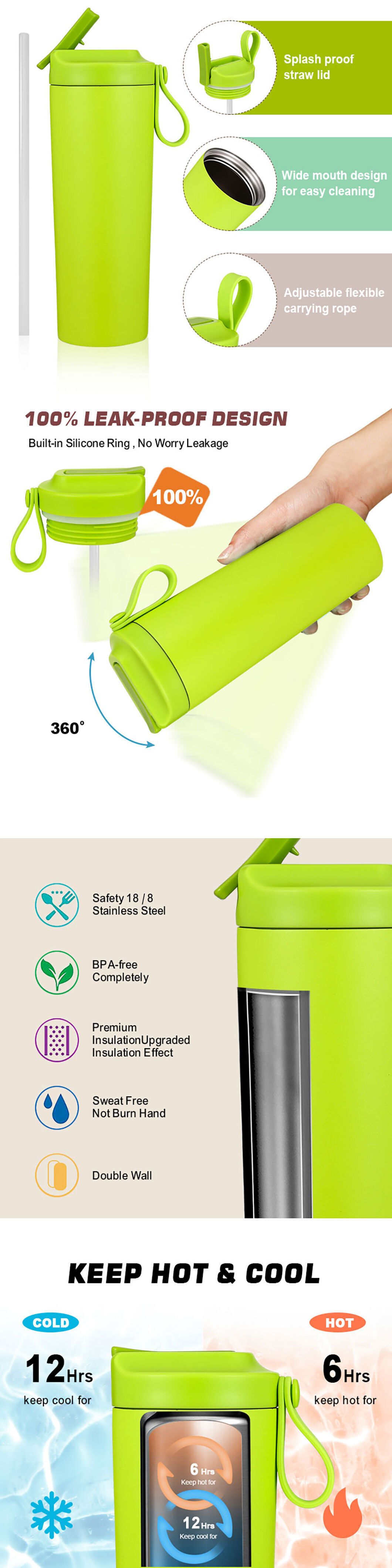 Everich Odm 250/350/450ml Double Wall Stainless Steel Insulated Coffee ...