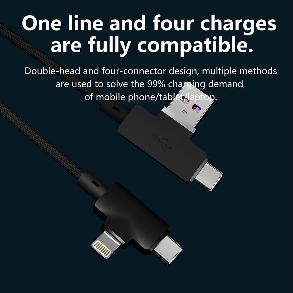 2 In 1multi Charger Fast Charging Data Cable For Android Type-c For ...