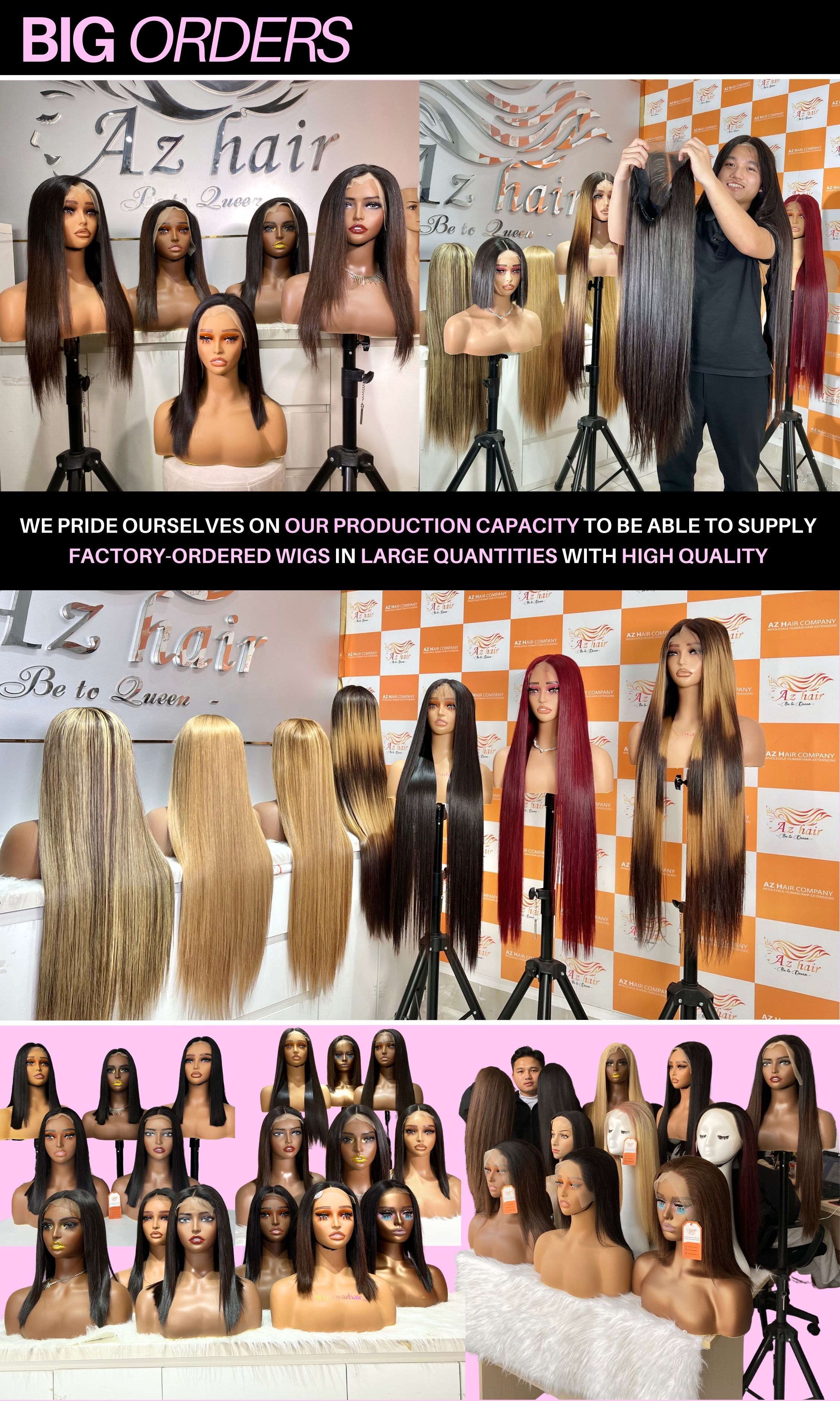 Wholesale Hair Supplier Highlight Color Vietnamese Human Hair Wig ...