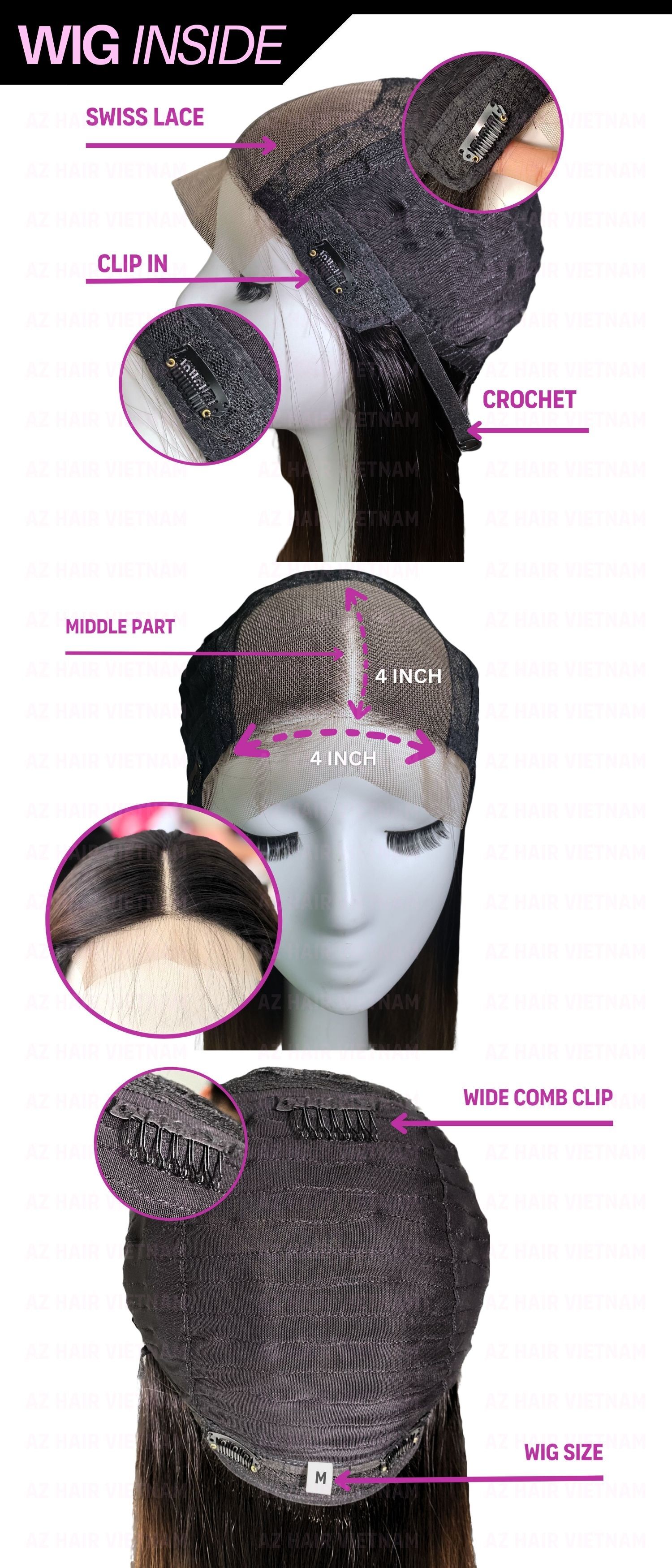 Wholesale Hair Supplier Highlight Color Vietnamese Human Hair Wig ...