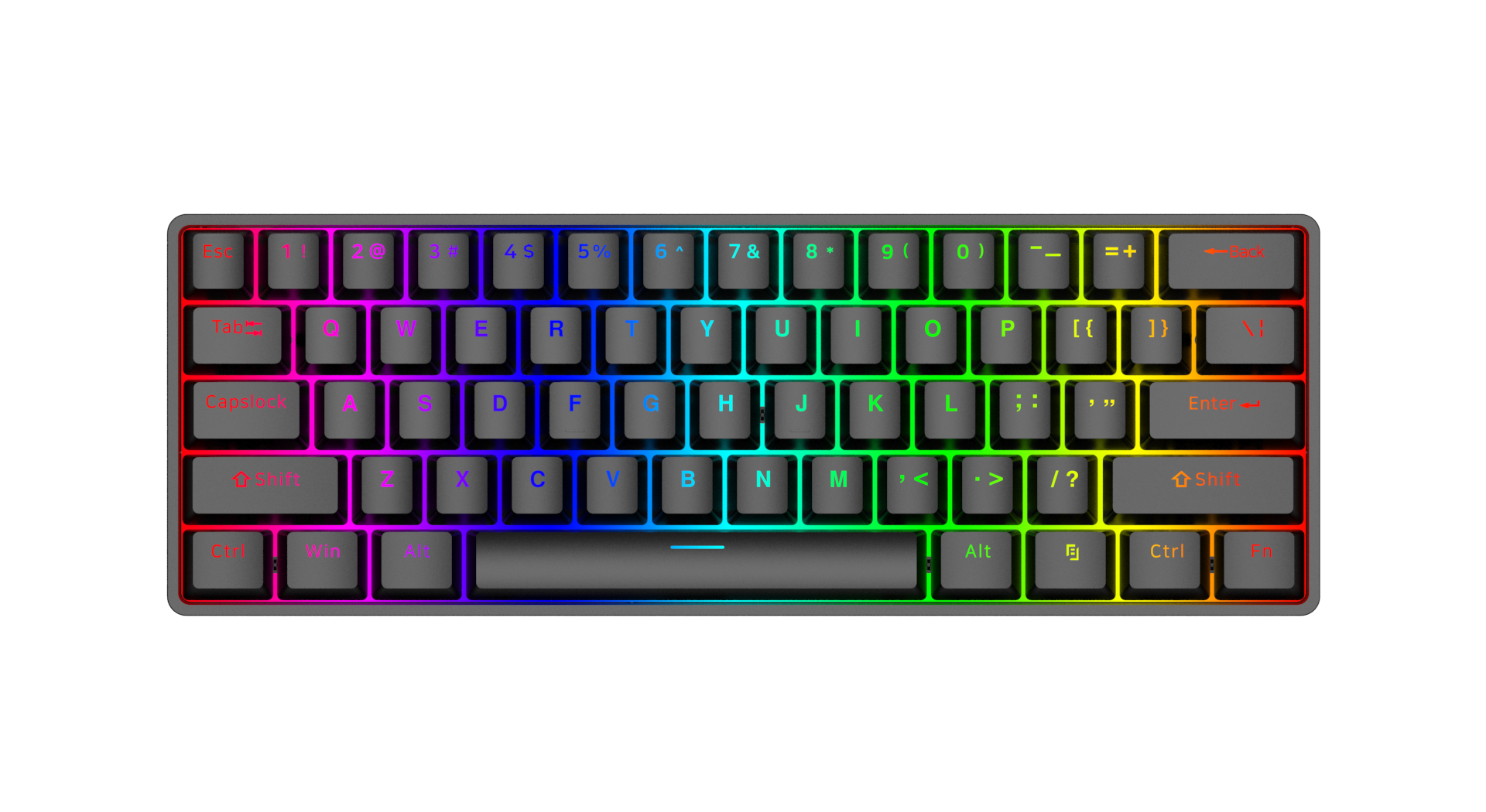 Ousaid Dk61 3 Mold Bluetooth 2.4g Wireless Mechanical Gaming Office ...