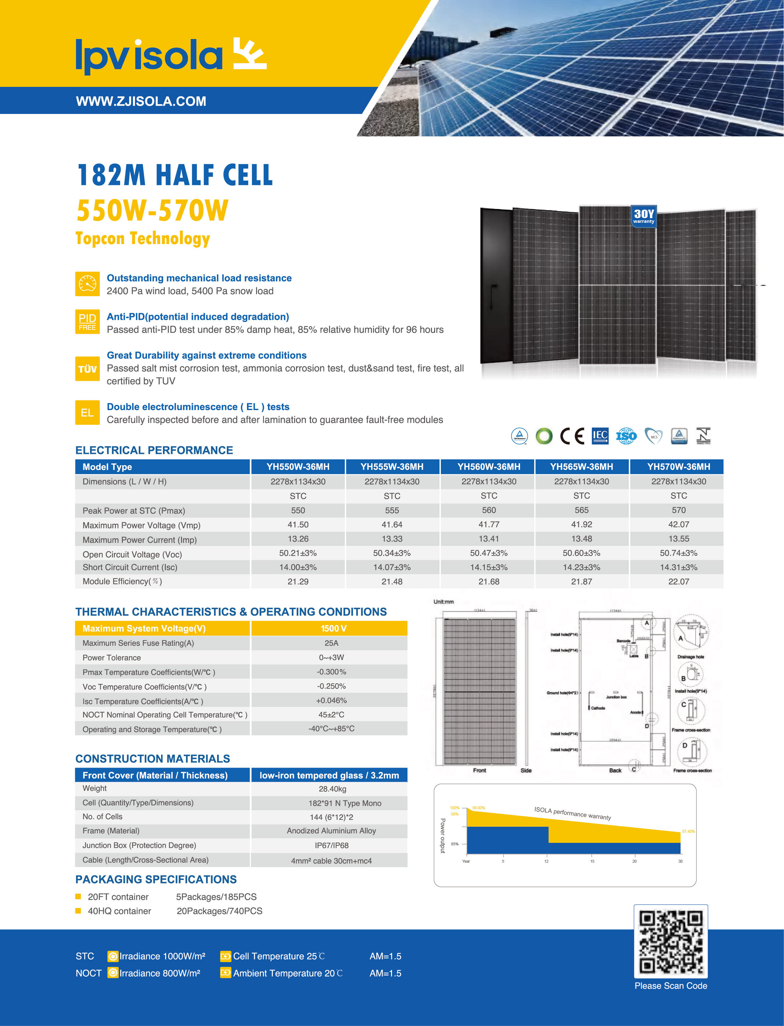 Isola 550w Half Cells Monocrystalline Topcon Solar Panels Hot Sales ...