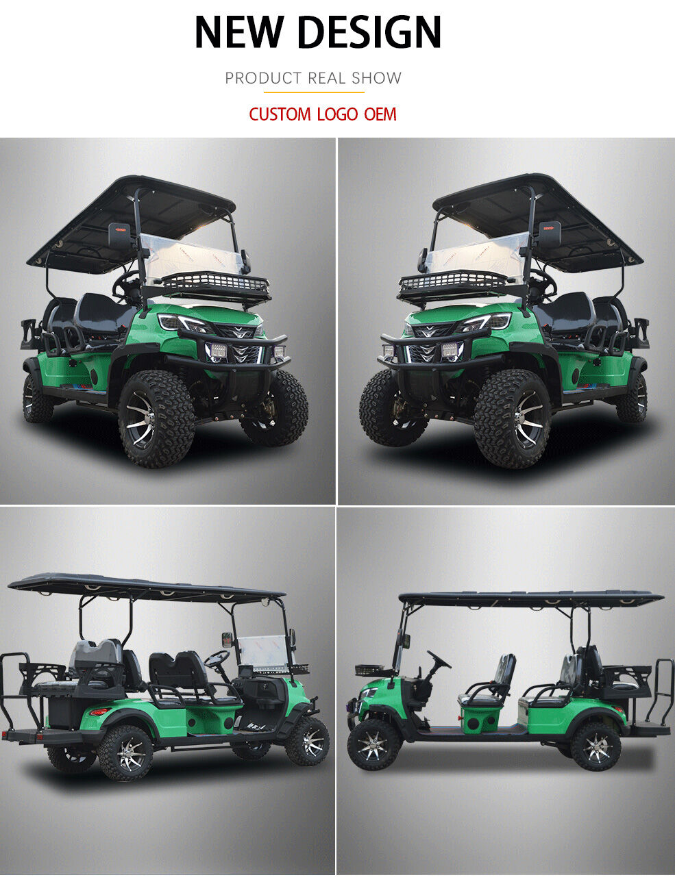 72v Electric Golf Cart 4+2 6 Seats 7.5kw Lithium Electric Golf Cart Off ...