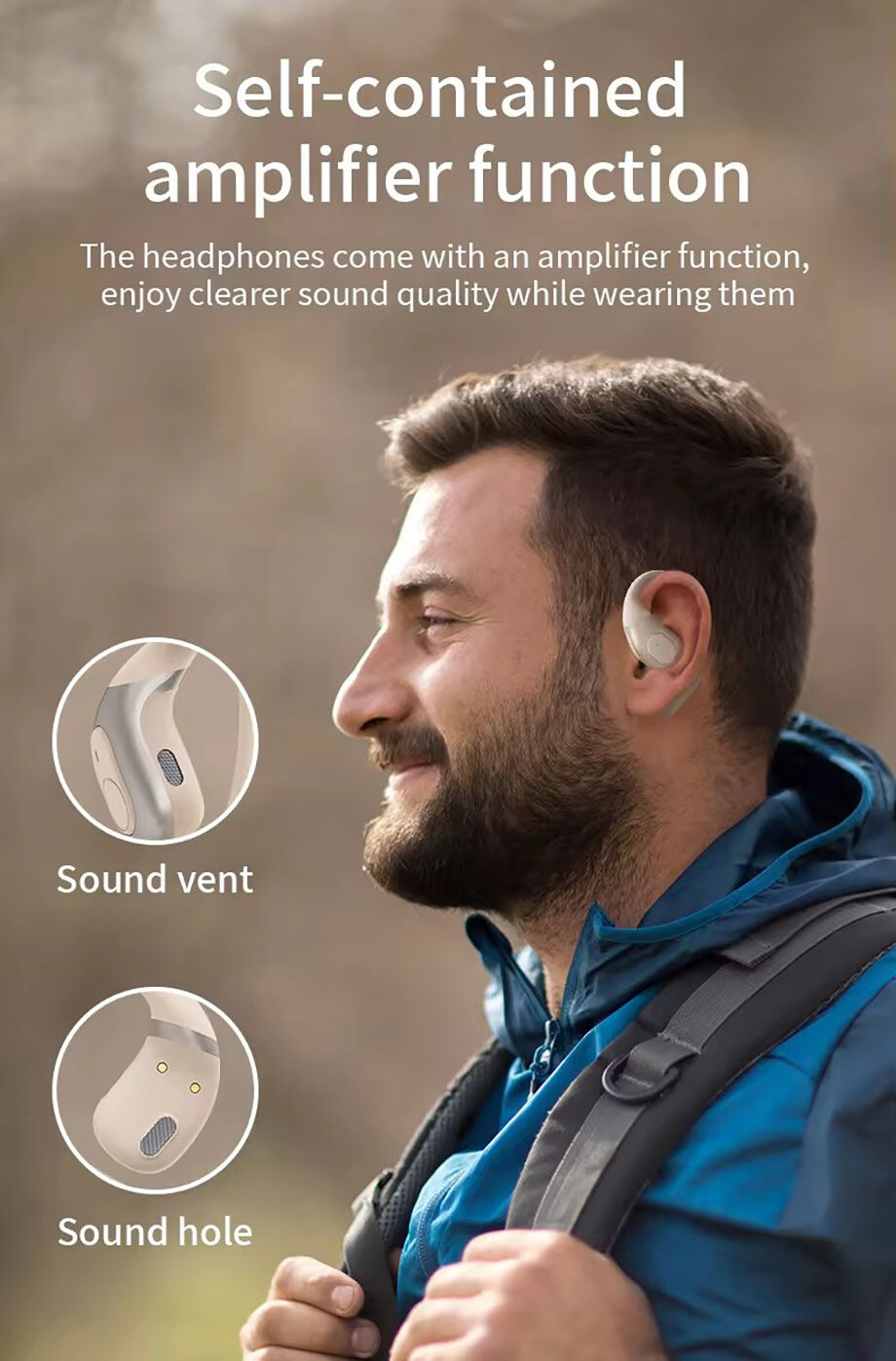 Open 5.3 Wireless Earphones, Air Conduction Earphones, Running Gym ...