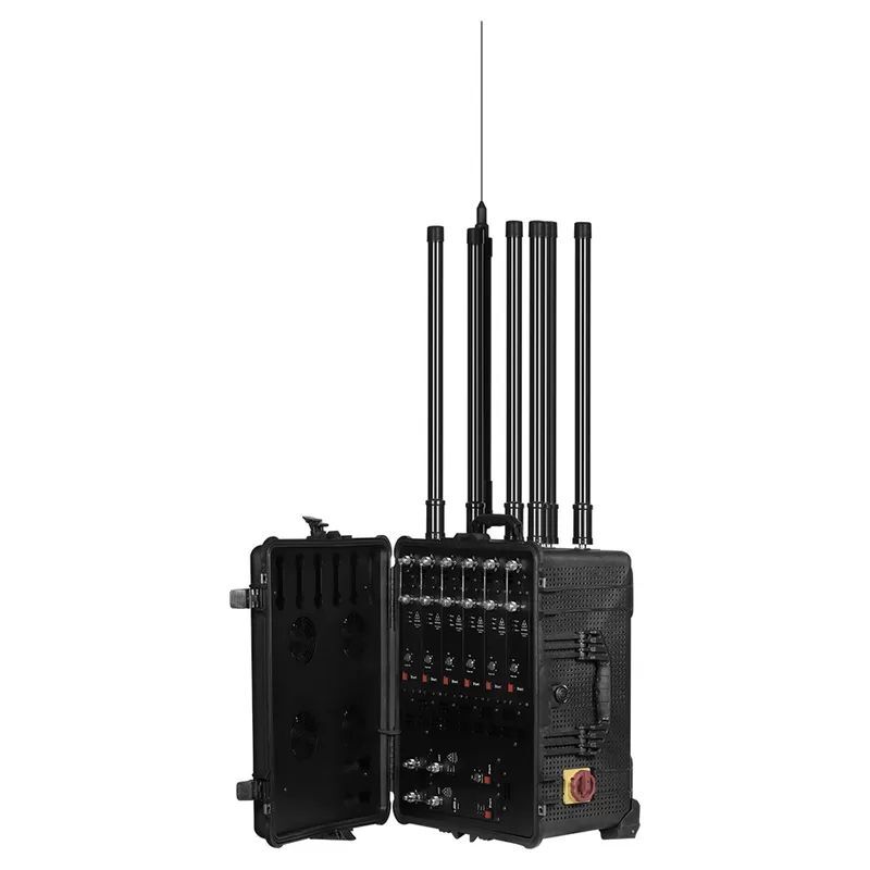 600w High Power Mobile Phone Ied Uav Jammer For Military Or Vip ...