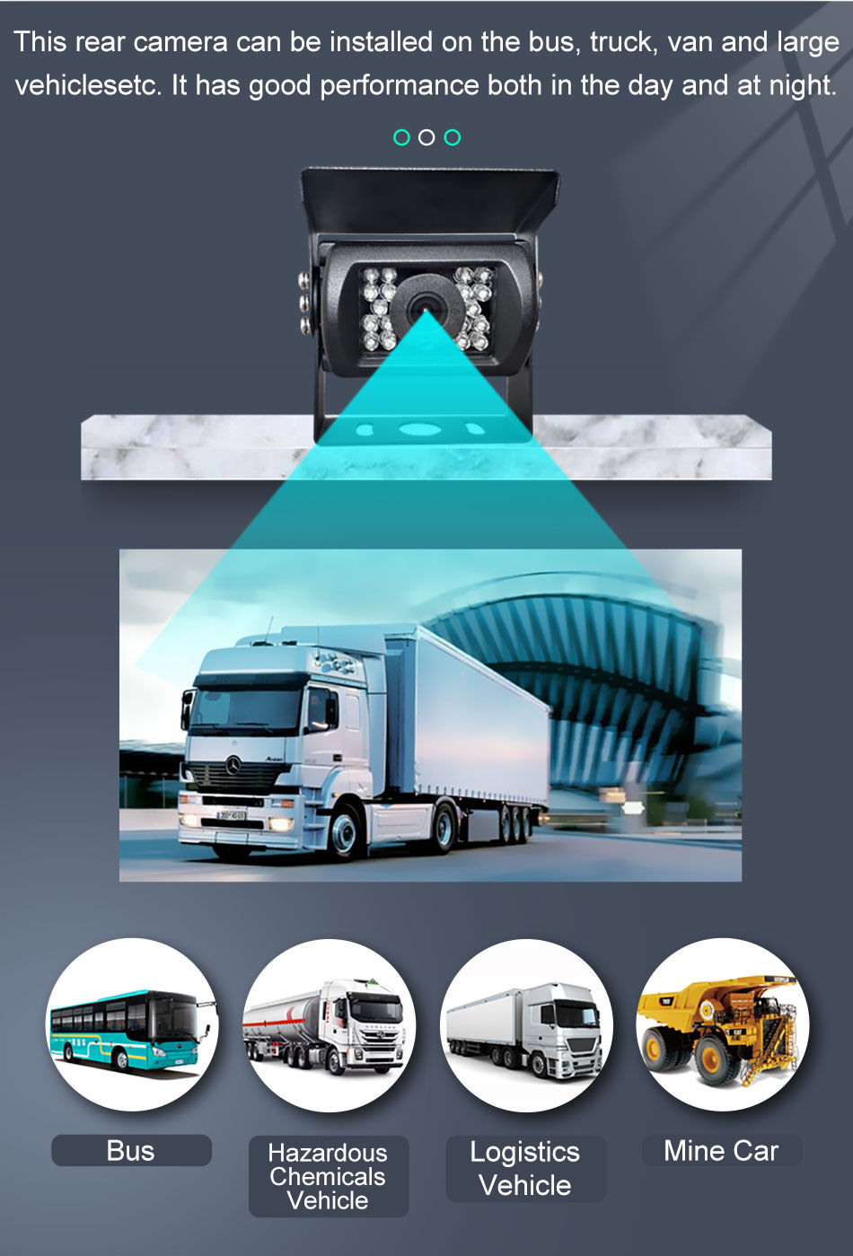 Caredrive Cc670-720 Ip68 Waterproof Dc 12v Rear View Camera Night ...