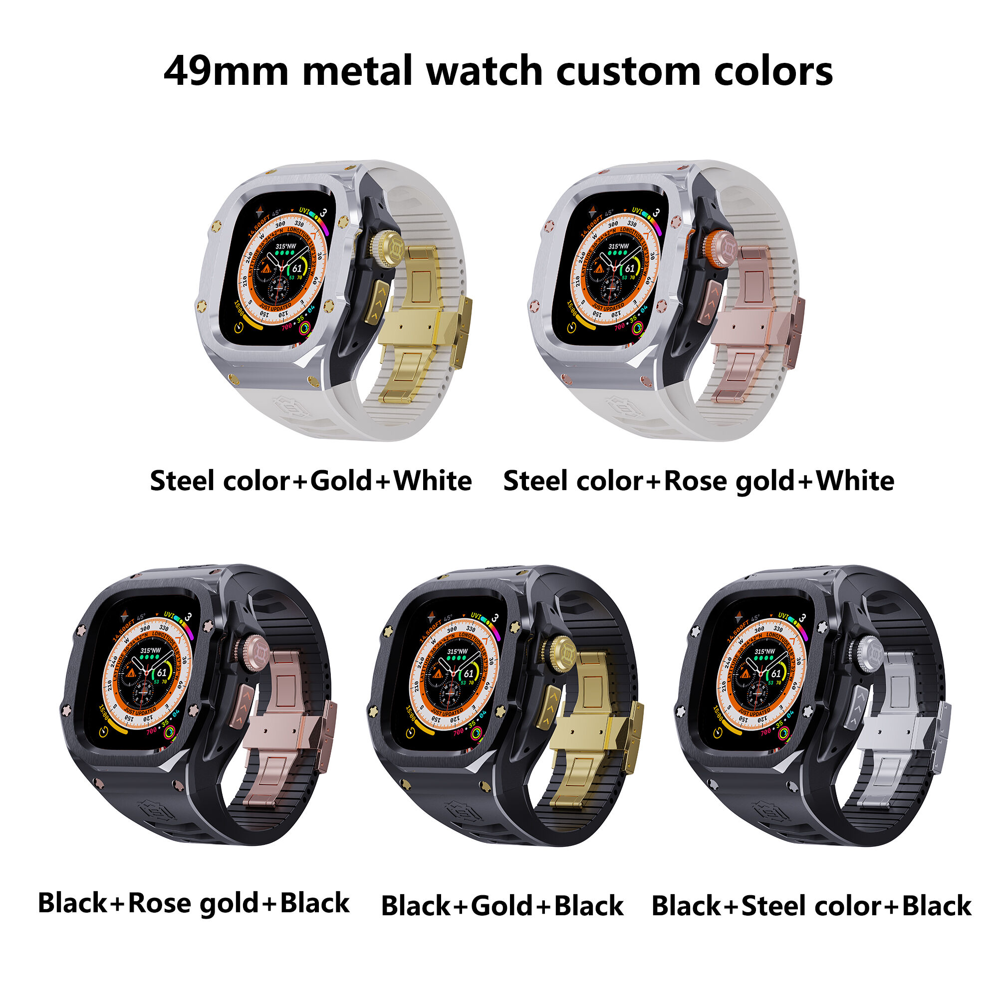 Luxury Modification Kit 316 Stainless Steel Watch Case For Apple Watch ...