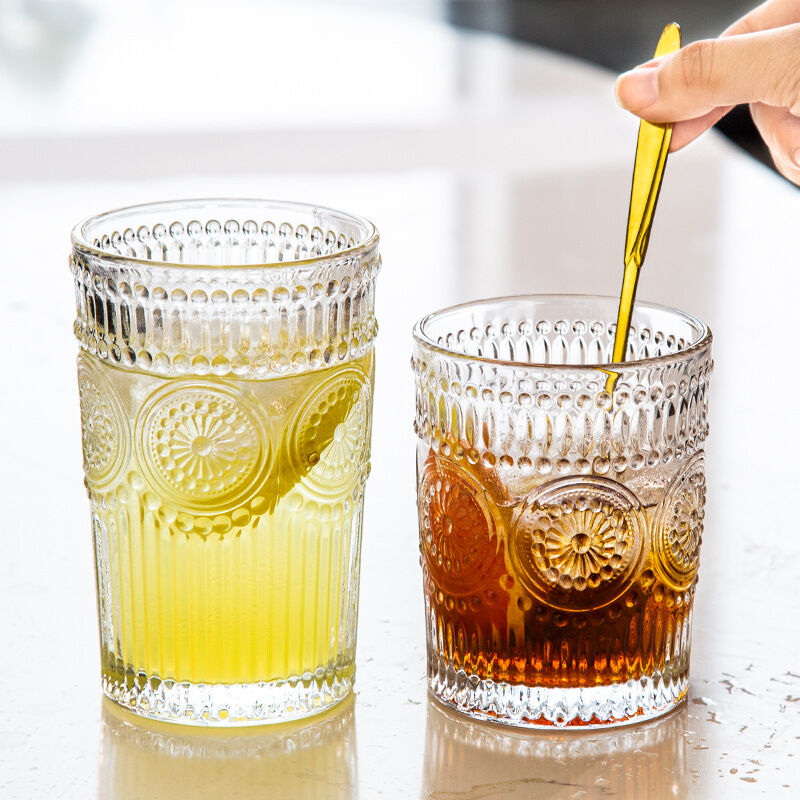 Sunflower Relief Exquisite And Elegant Practical Glass Cup - China ...