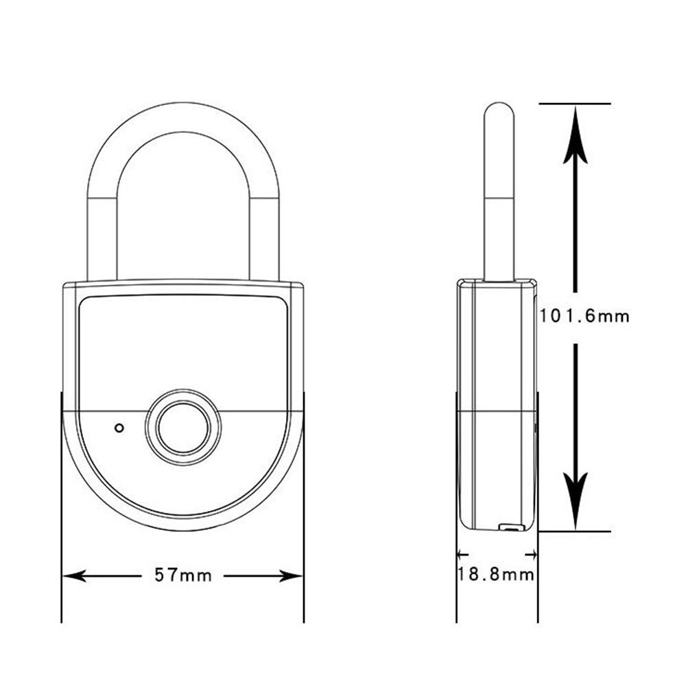 Newest Fingerprint Padlock Smart Small Lock Dormitory Cabinet Lock ...