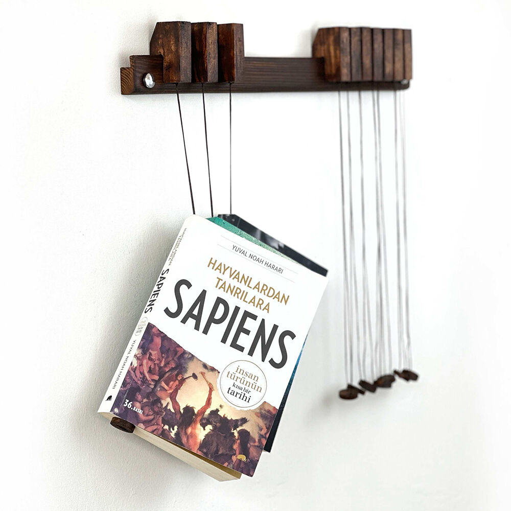 Wooden Book Hanger Book Ends Decor, Modern Wooden Holder Book Stand ...
